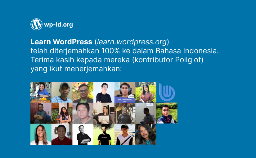 Terima kasih kontributor Poliglot Learn WordPress! | Komunitas WordPress Indonesia