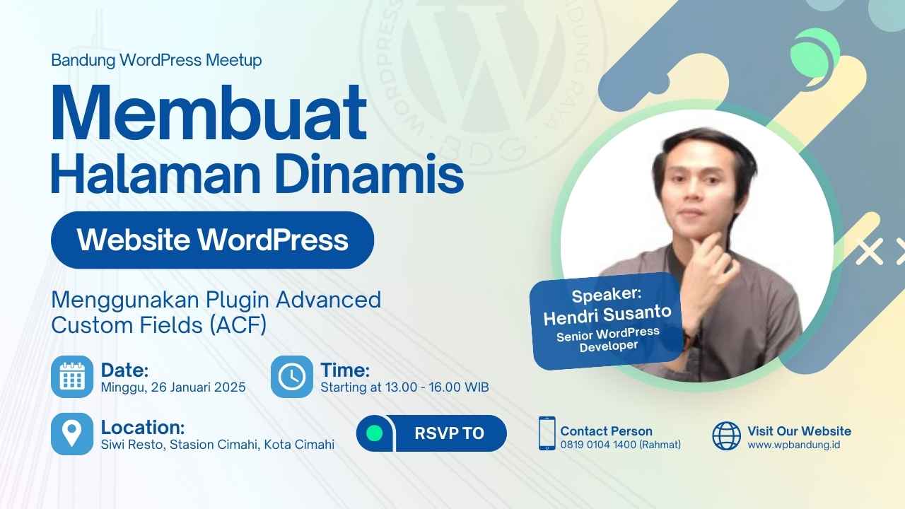 Membuat WordPress Page Dinamis menggunakan Plugin ACF (Advanced Custom Fields) | Komunitas ...